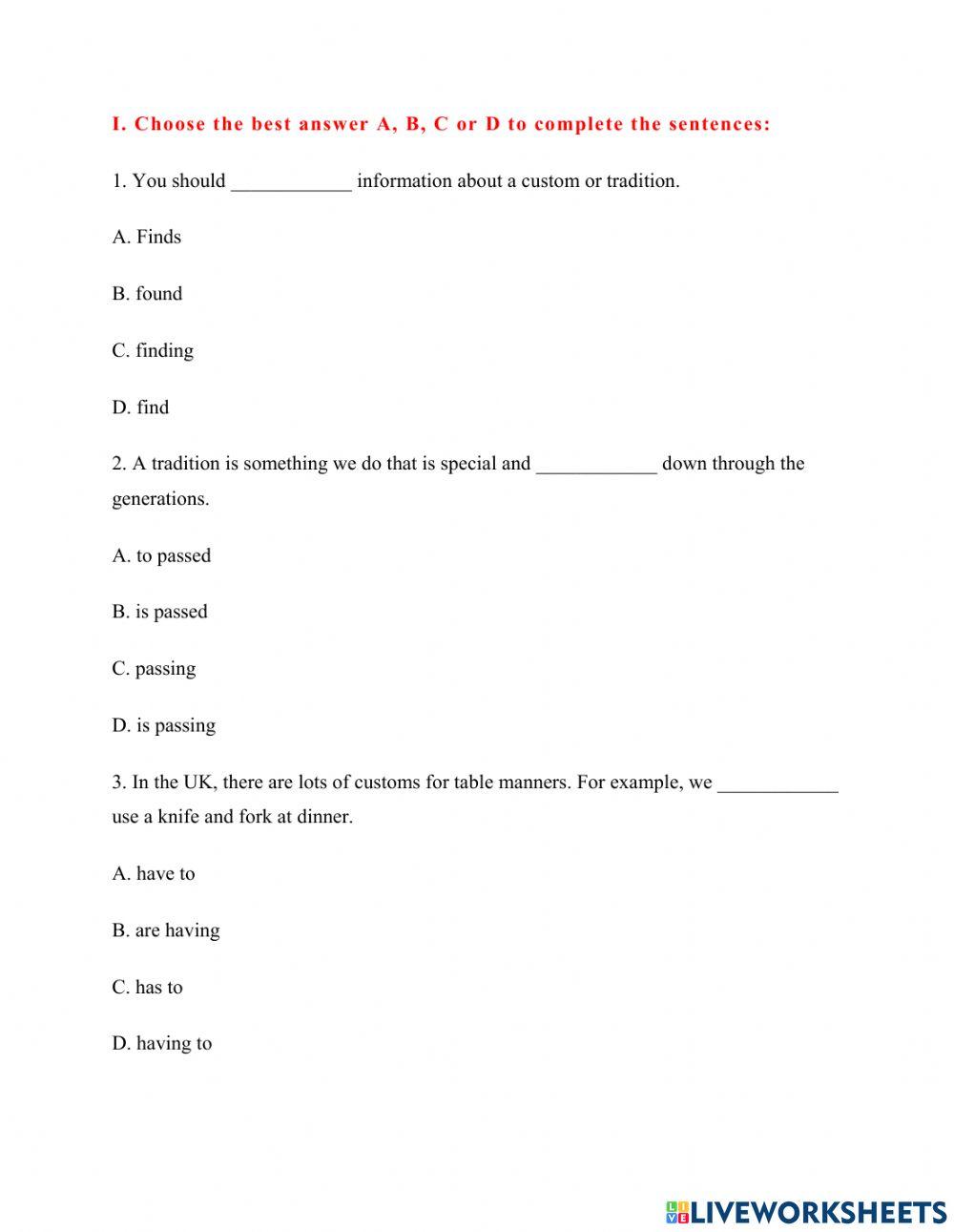 Grade 8 worksheet online pdf worksheet | Live Worksheets