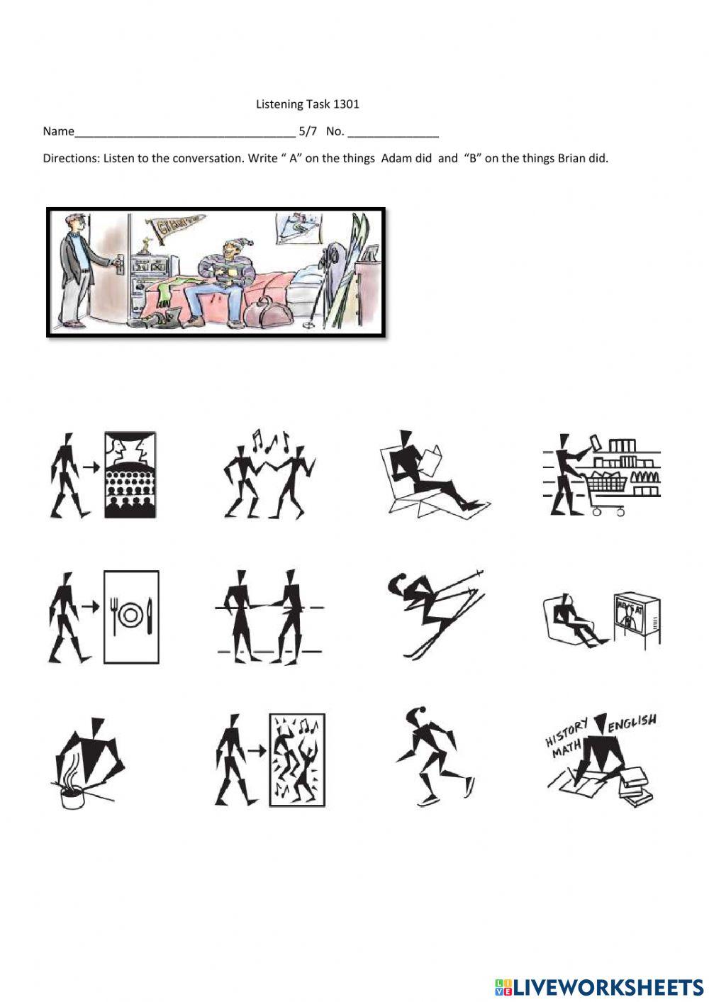 Listening Task 1301 | househome | Live Worksheets