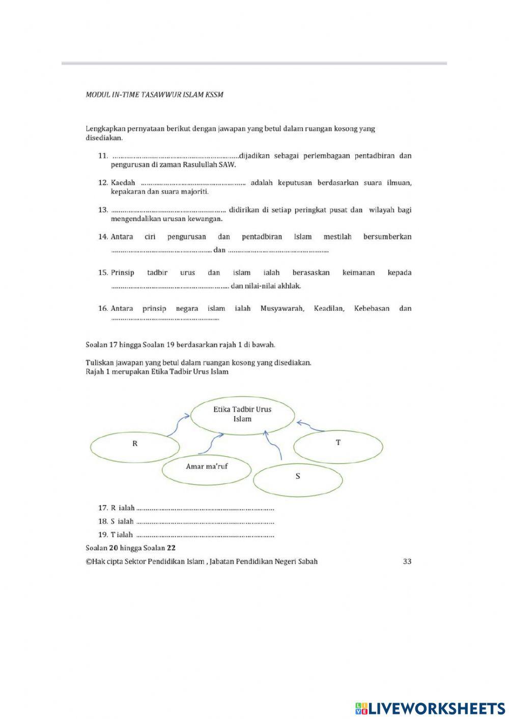 Smk meotai besar (modul jpns) worksheet | Live Worksheets