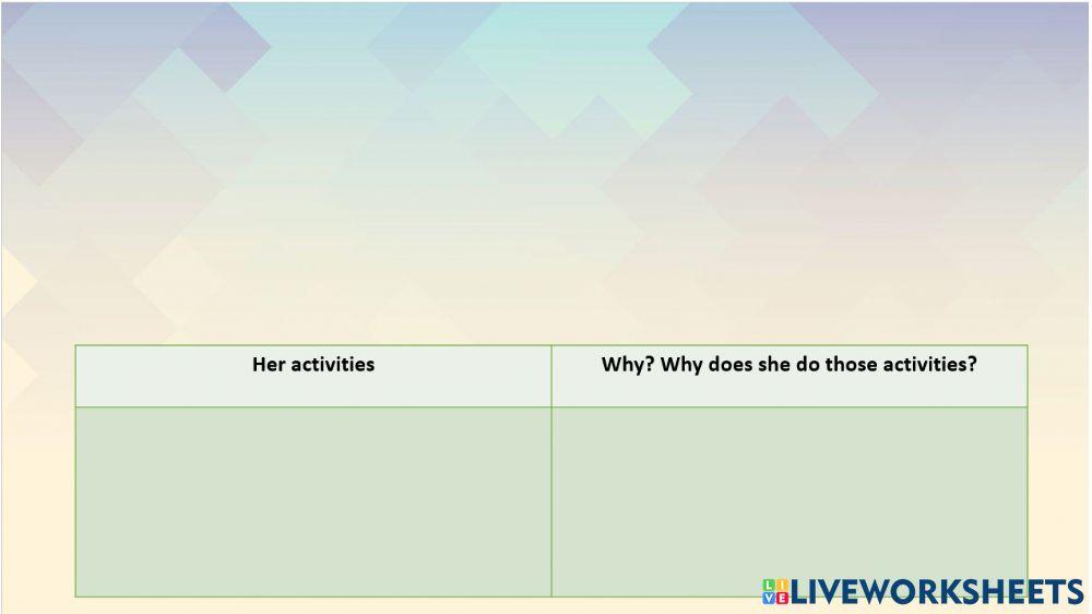 Activities online exercise for | Live Worksheets