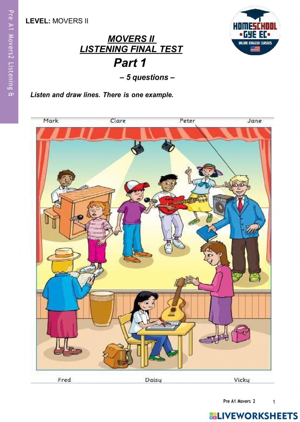 6800126 | Movers 2 Listening Final Test | AdrianaMoran