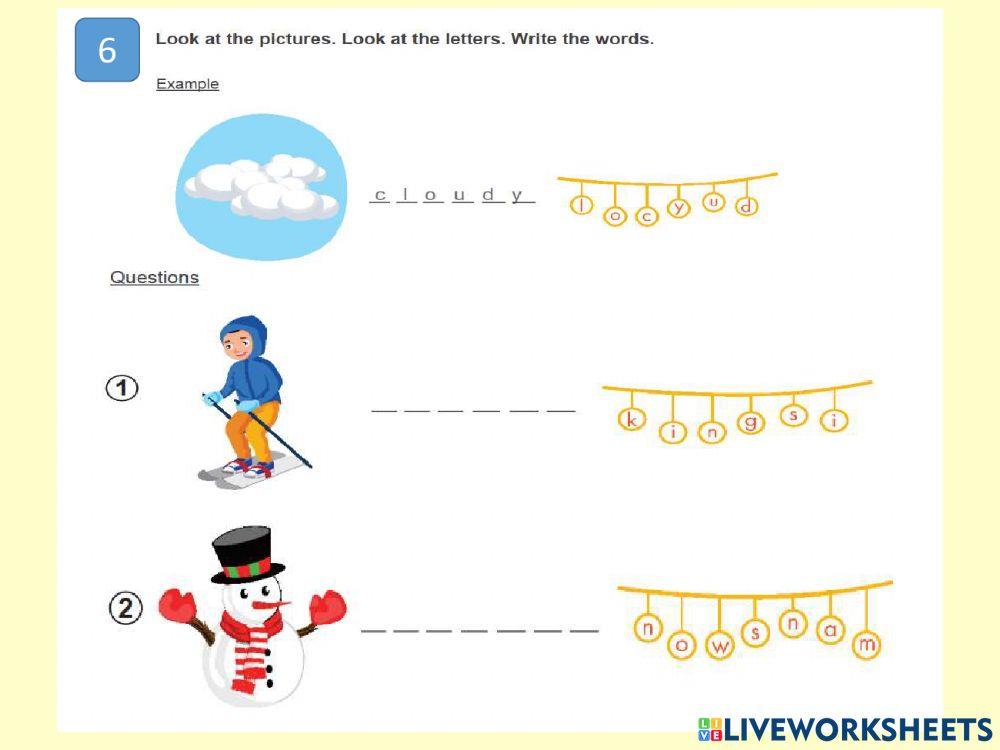 Weather online exercise for 2 | Live Worksheets