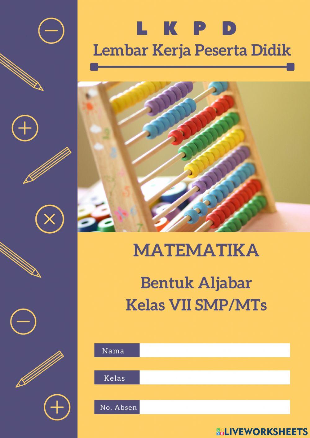 Lkpd Perkalian Dan Pembagian Bentuk Aljabar Worksheet - vrogue.co Lkpd Perkalian Dan Pembagian Bentuk Aljabar Worksheet - vrogue.co