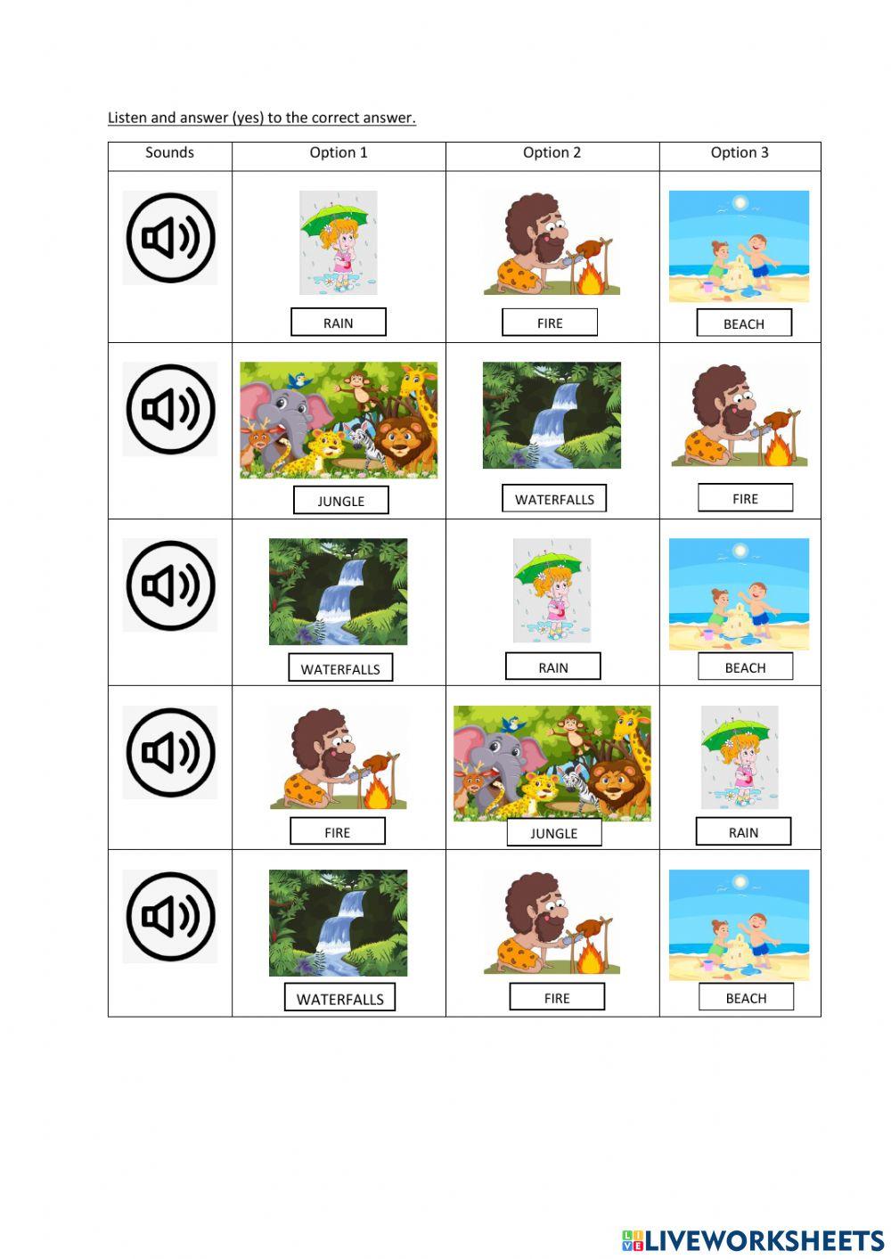 Listening activity online exercise for | Live Worksheets