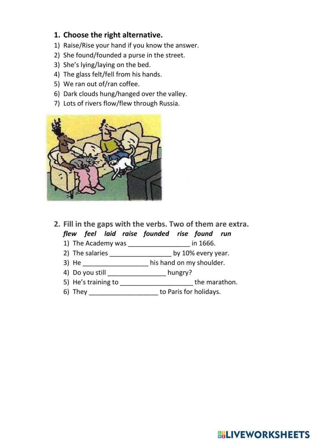 1736986 | Confused verbs | eva_sv | LiveWorksheets