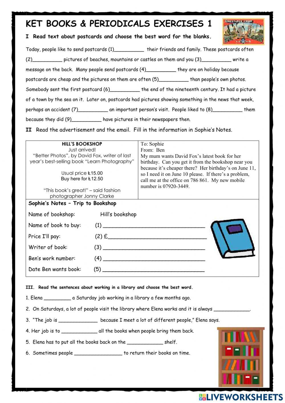 KET Books & Periodicals Exercises 2 | LiveWorksheets