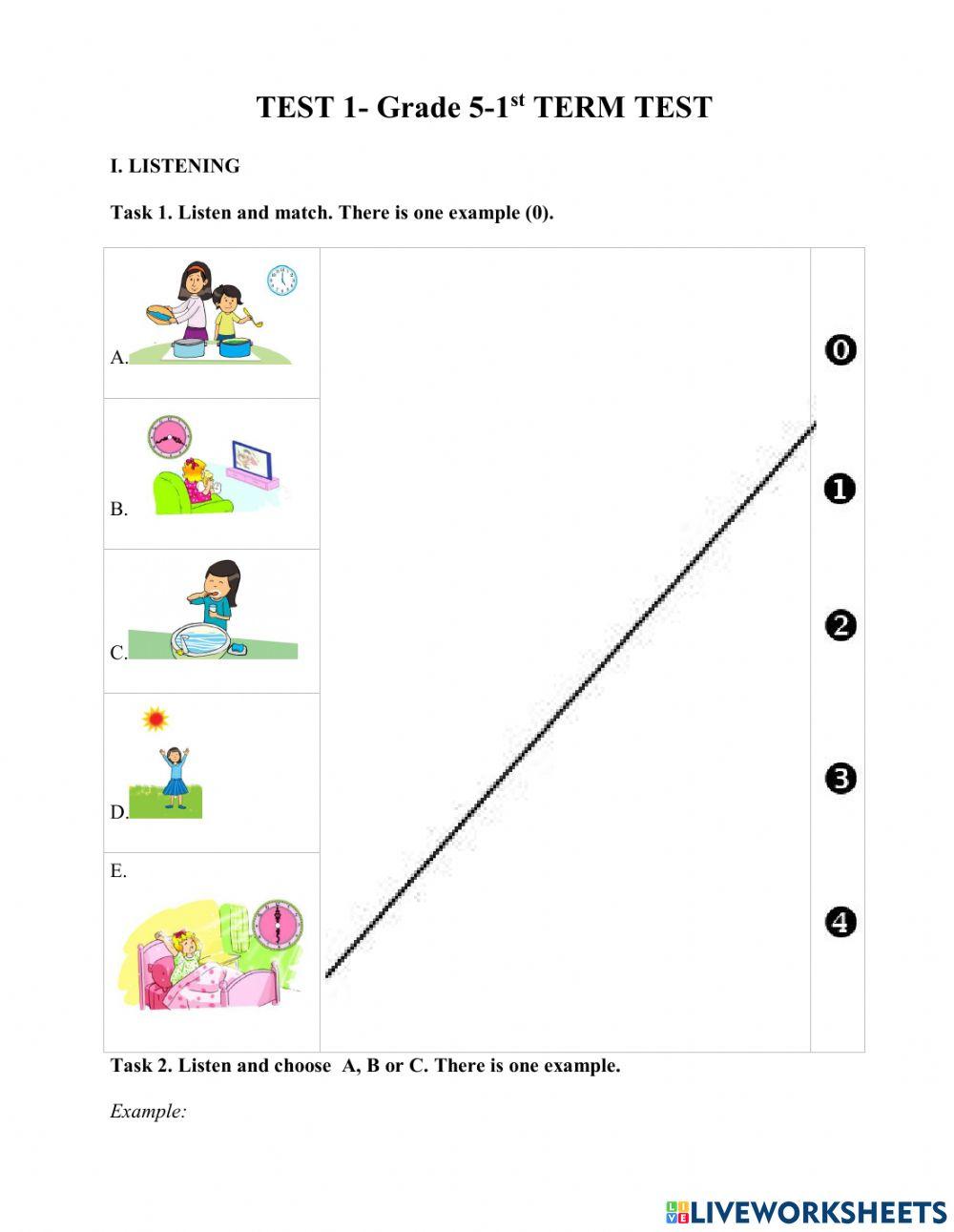 1st term test revision-Grade 5 worksheet | Live Worksheets