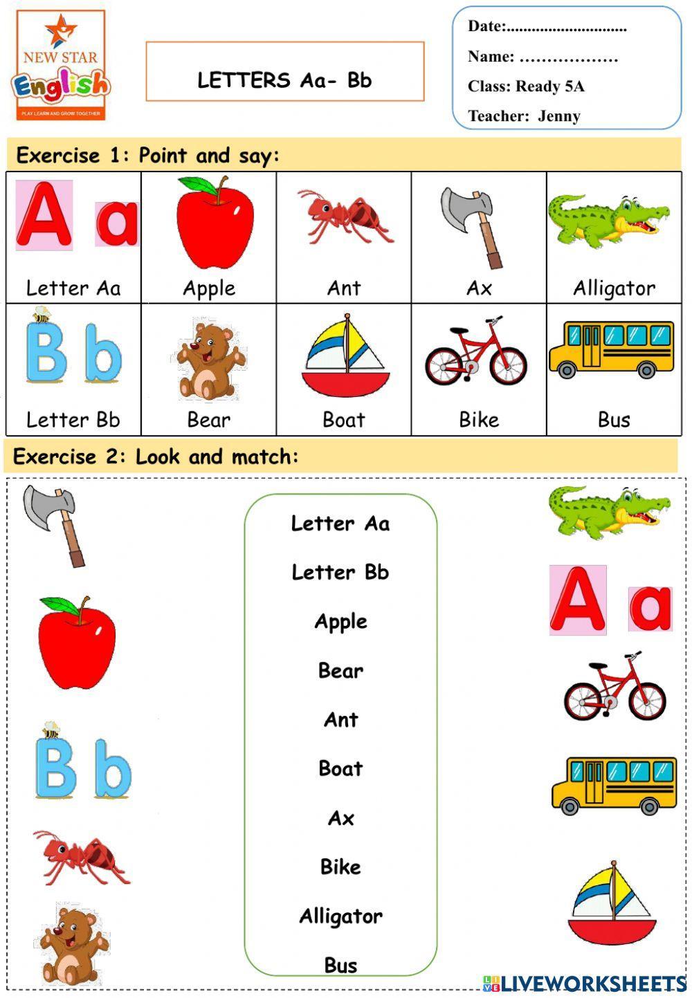 Ready 5A- Lette… | Free Interactive Worksheets | 1738013