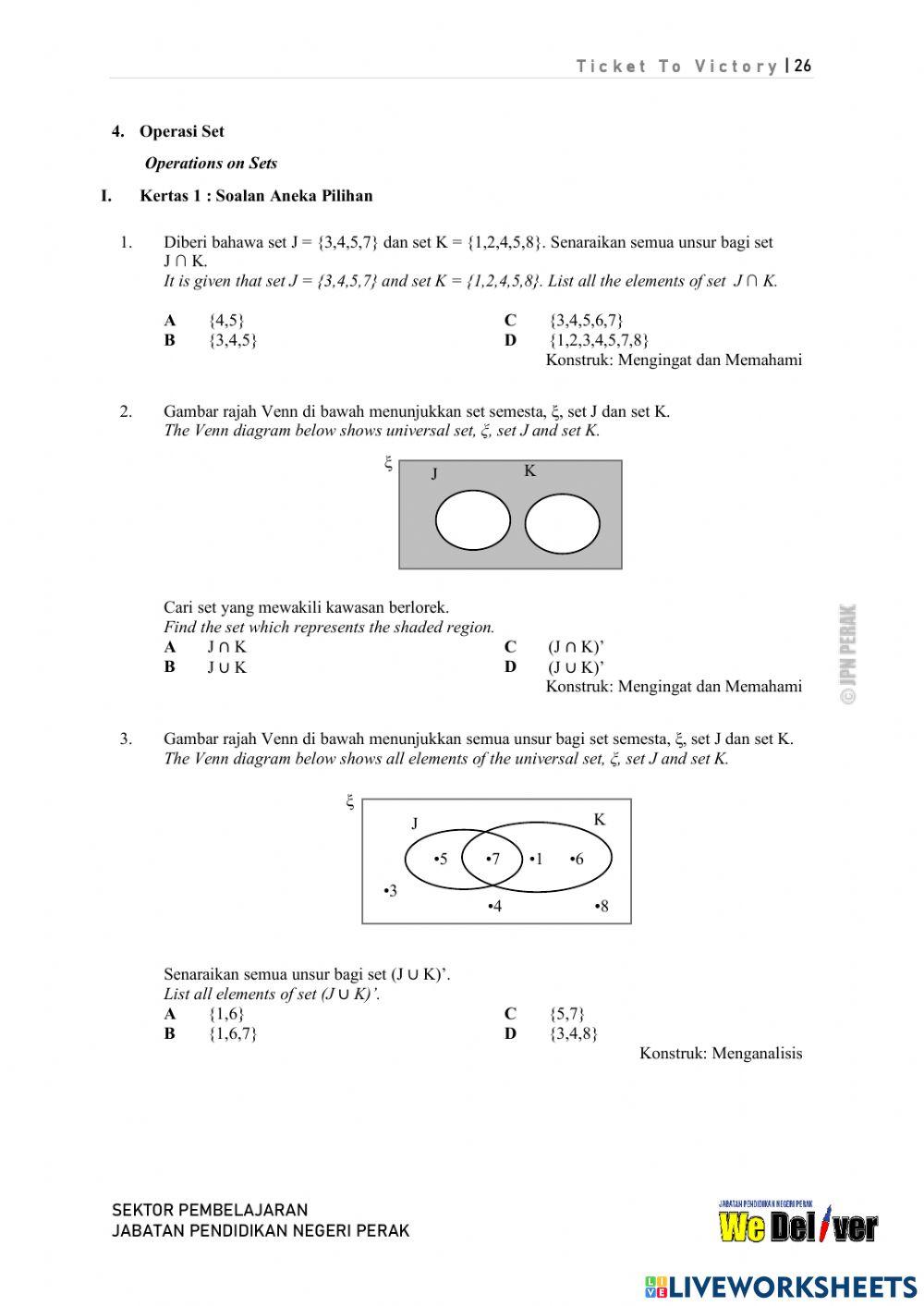 MATEMATIK DISKRET online exercise for | Live Worksheets