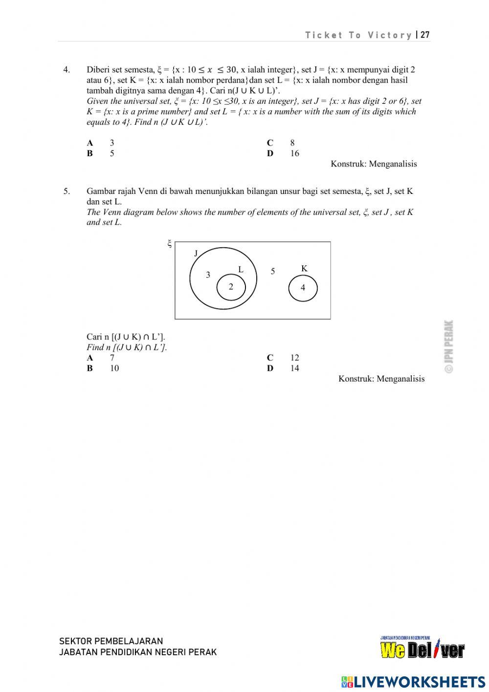 MATEMATIK DISKRET online exercise for | Live Worksheets