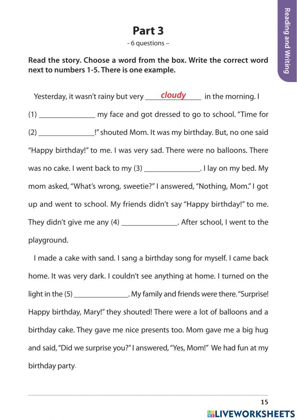 3510818 | READING - WRITING TERM 1 TEST - CREATE | Thi