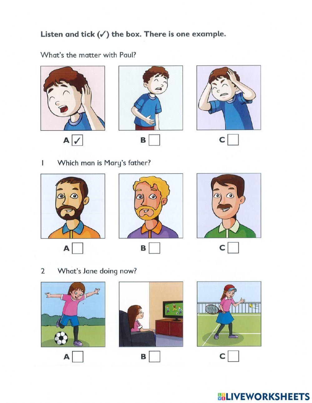 Grade 4 - Listening online exercise for | Live Worksheets