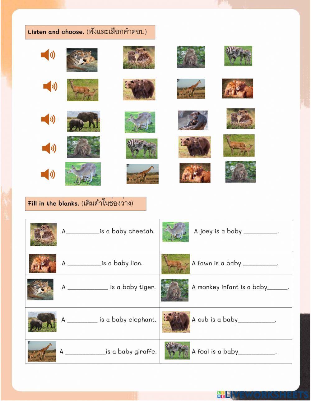 1739535 | Wild Animals and Babies | Kanlaya Kuakim