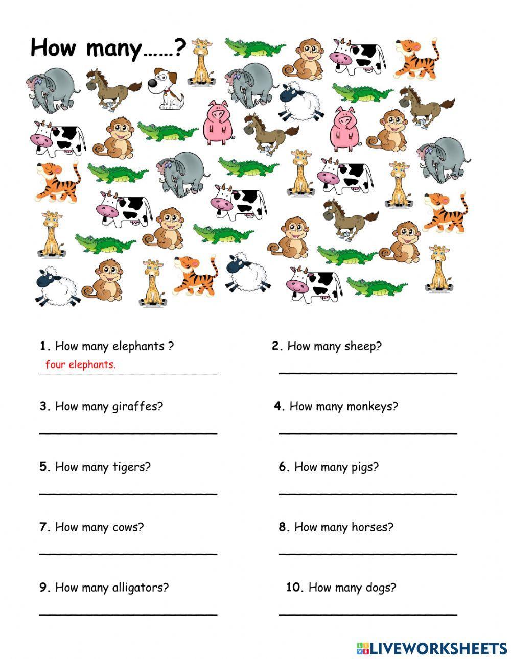 How many | Free Interactive Worksheets | 1738688