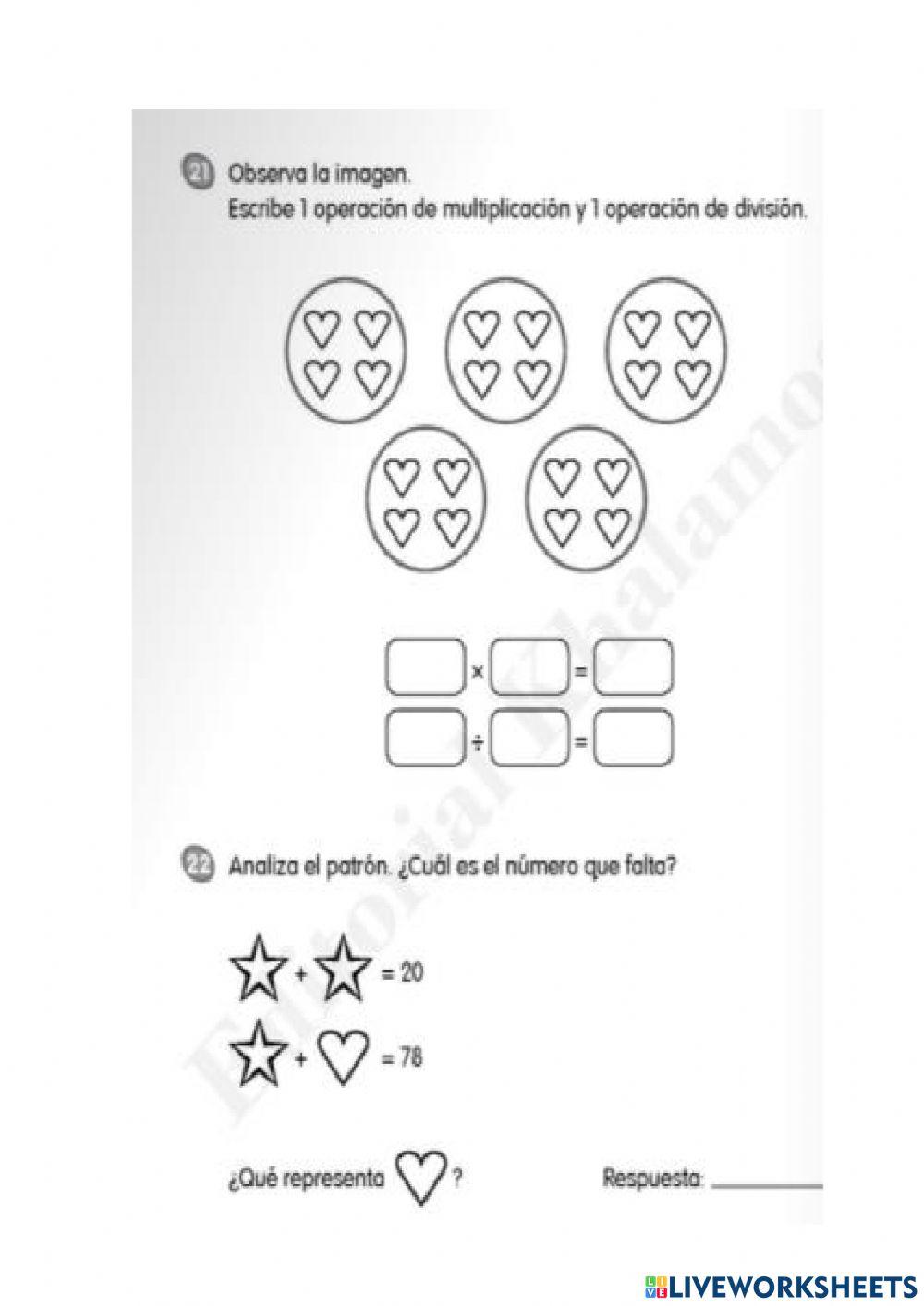 repaso matematica 2 grado online exercise for | Live Worksheets