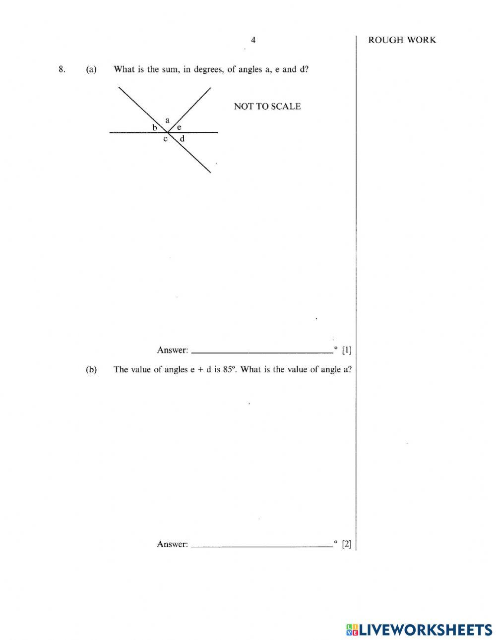 2004 BJC Math Paper 2 online exercise for | Live Worksheets