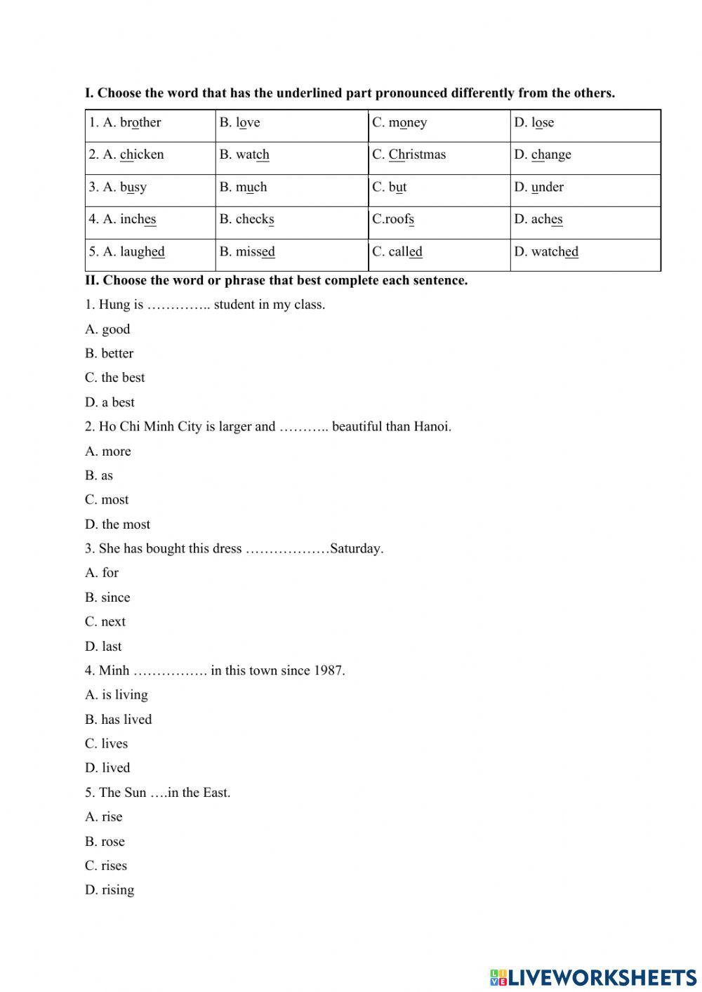 Term 1-8 worksheet | Live Worksheets