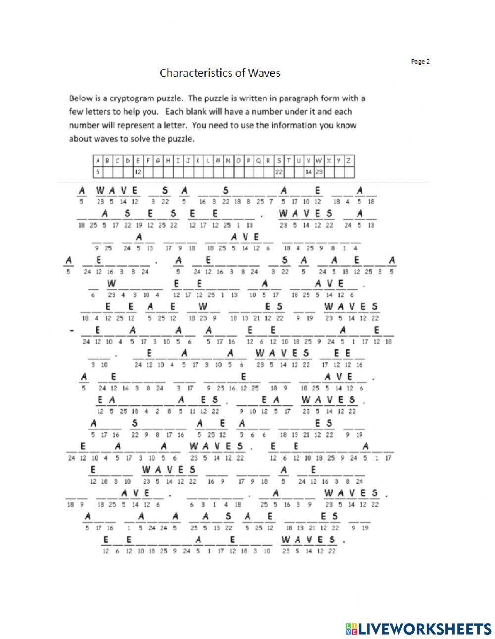 Characteristics Of Waves Worksheet Live Worksheets characteristics-of-waves-worksheet-live-worksheets