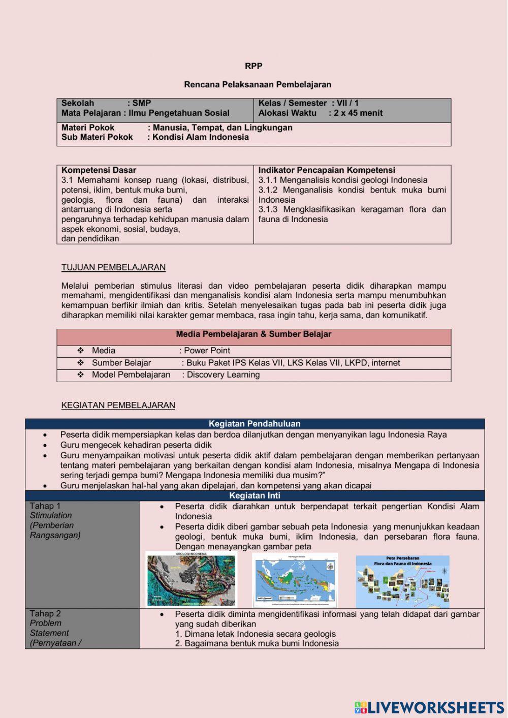 Lkpd online exercise for Kelas 7 | Live Worksheets