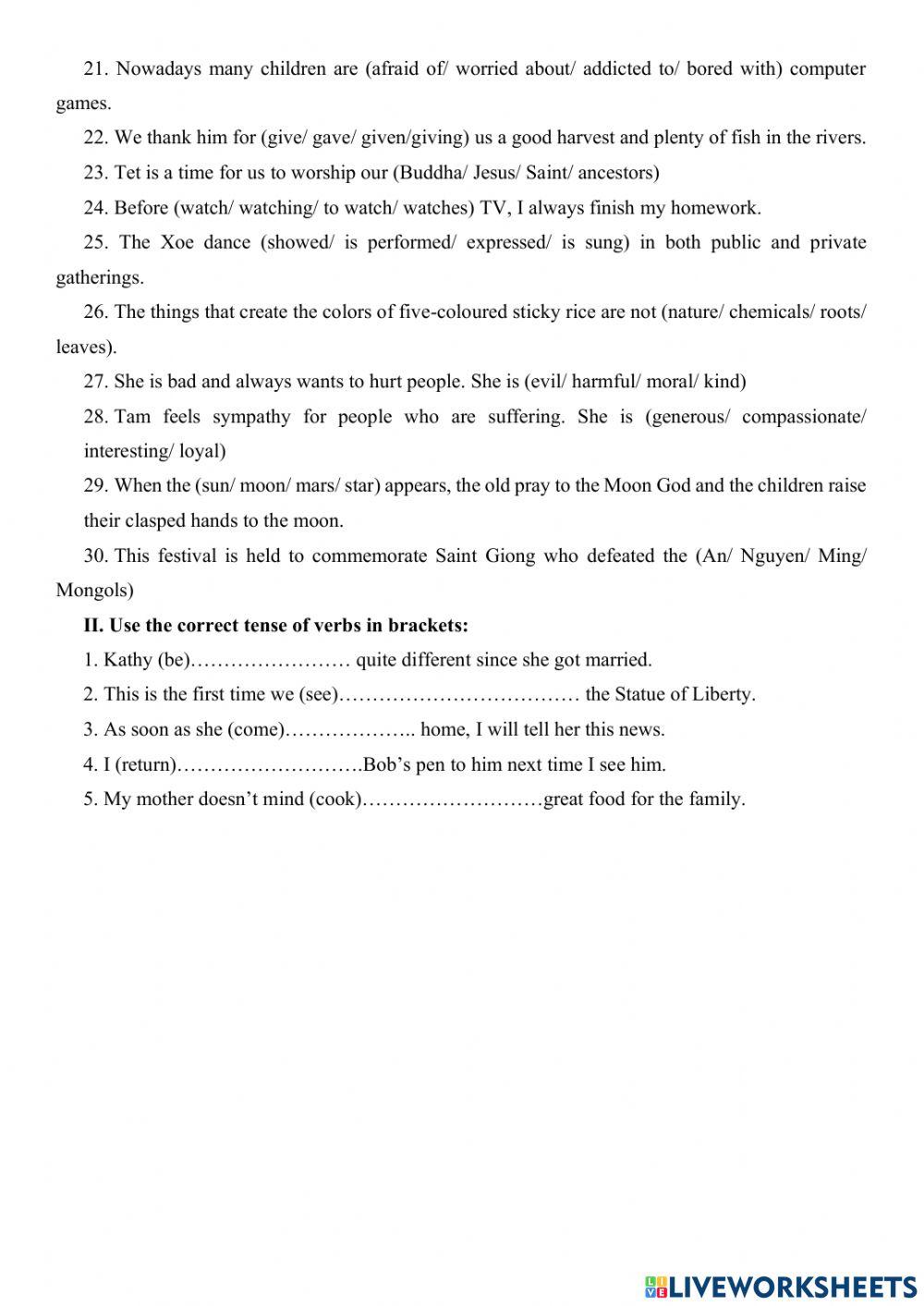 E8 - first term revision 1 worksheet | Live Worksheets