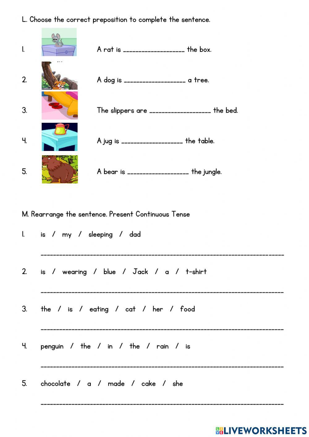 English - Standard 2 - Grammar-Comprehension (2) online exercise for ...