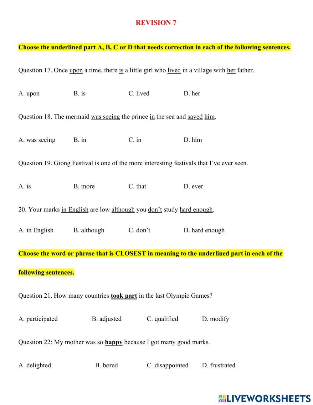 1741128 | R7 | Nguyễn Thuỳ Linh | LiveWorksheets