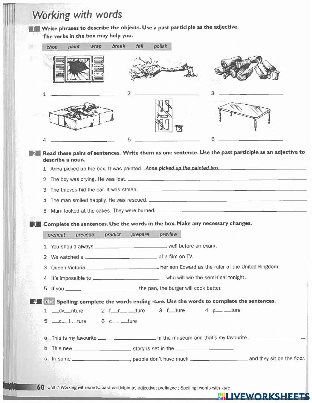 J7B Unit 1 worksheet | Live Worksheets