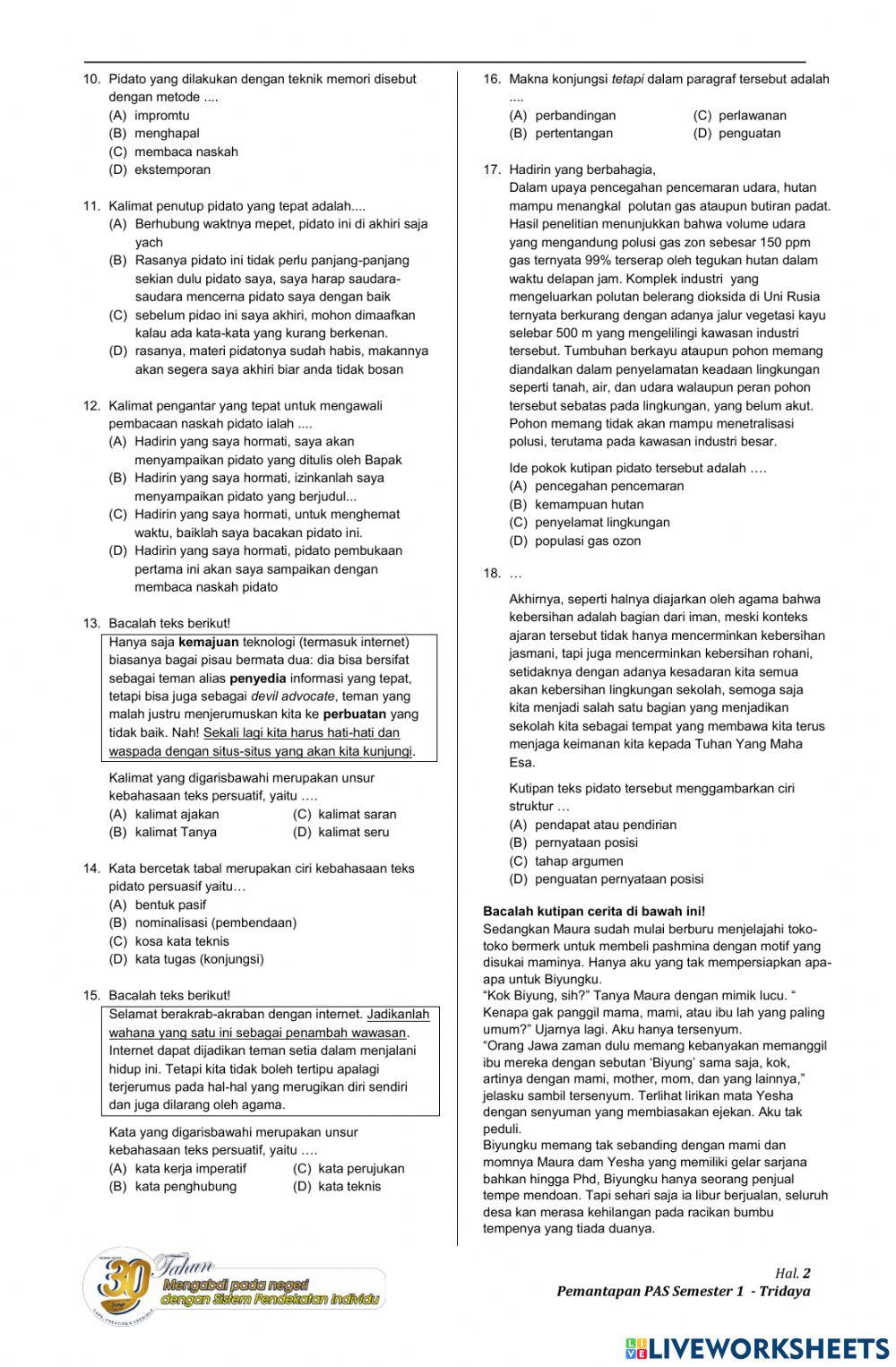 9-ind tap 1 worksheet | Live Worksheets