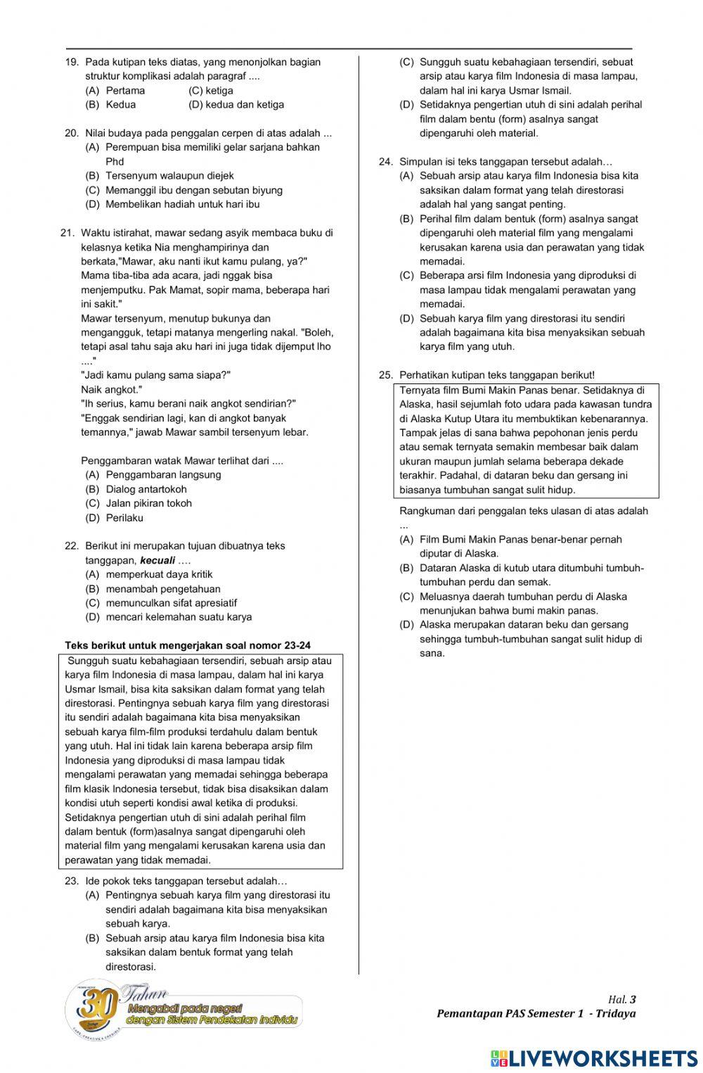 9-ind tap 1 worksheet | Live Worksheets
