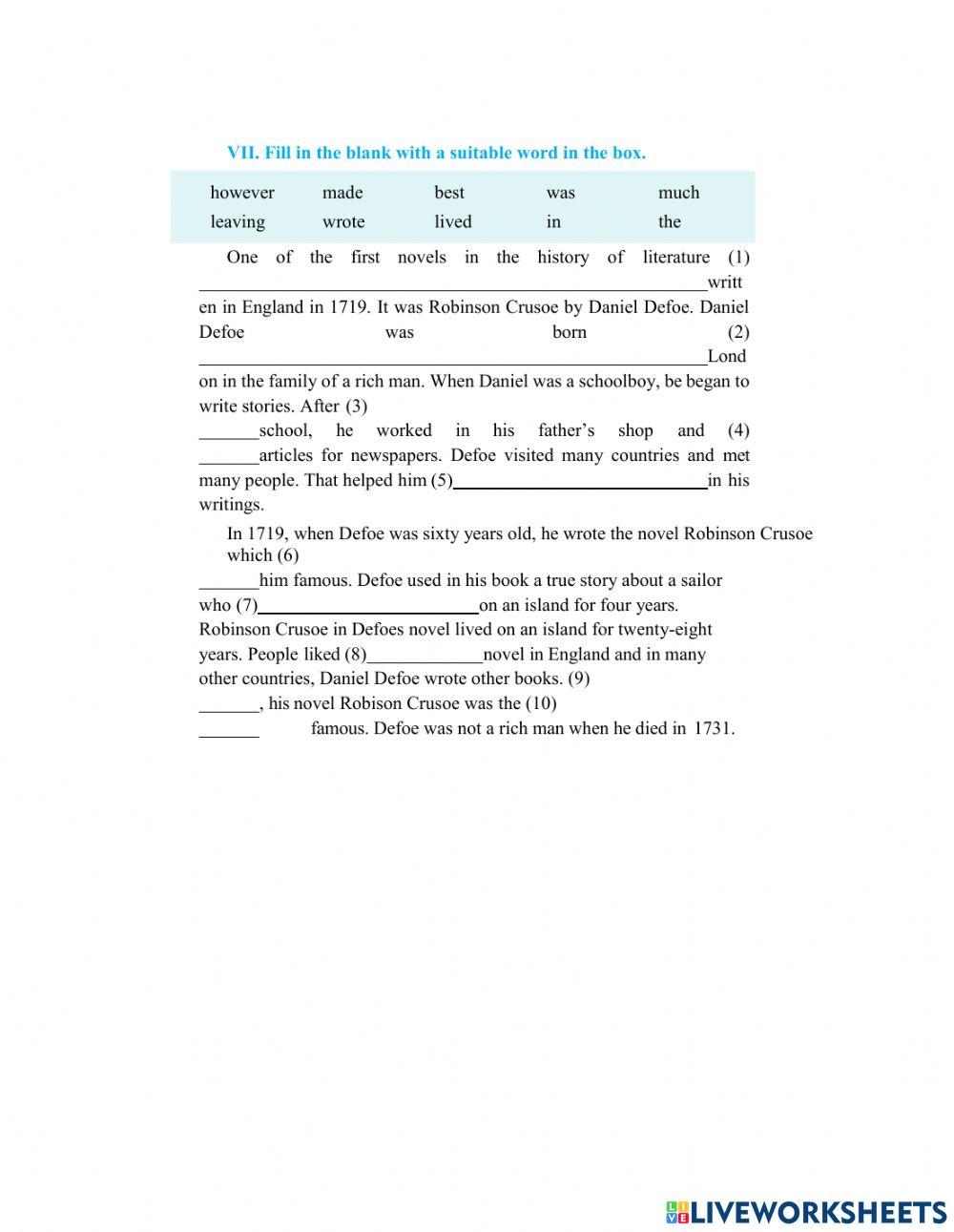 1742455 | English 7 review unit 4 (1) | Đo