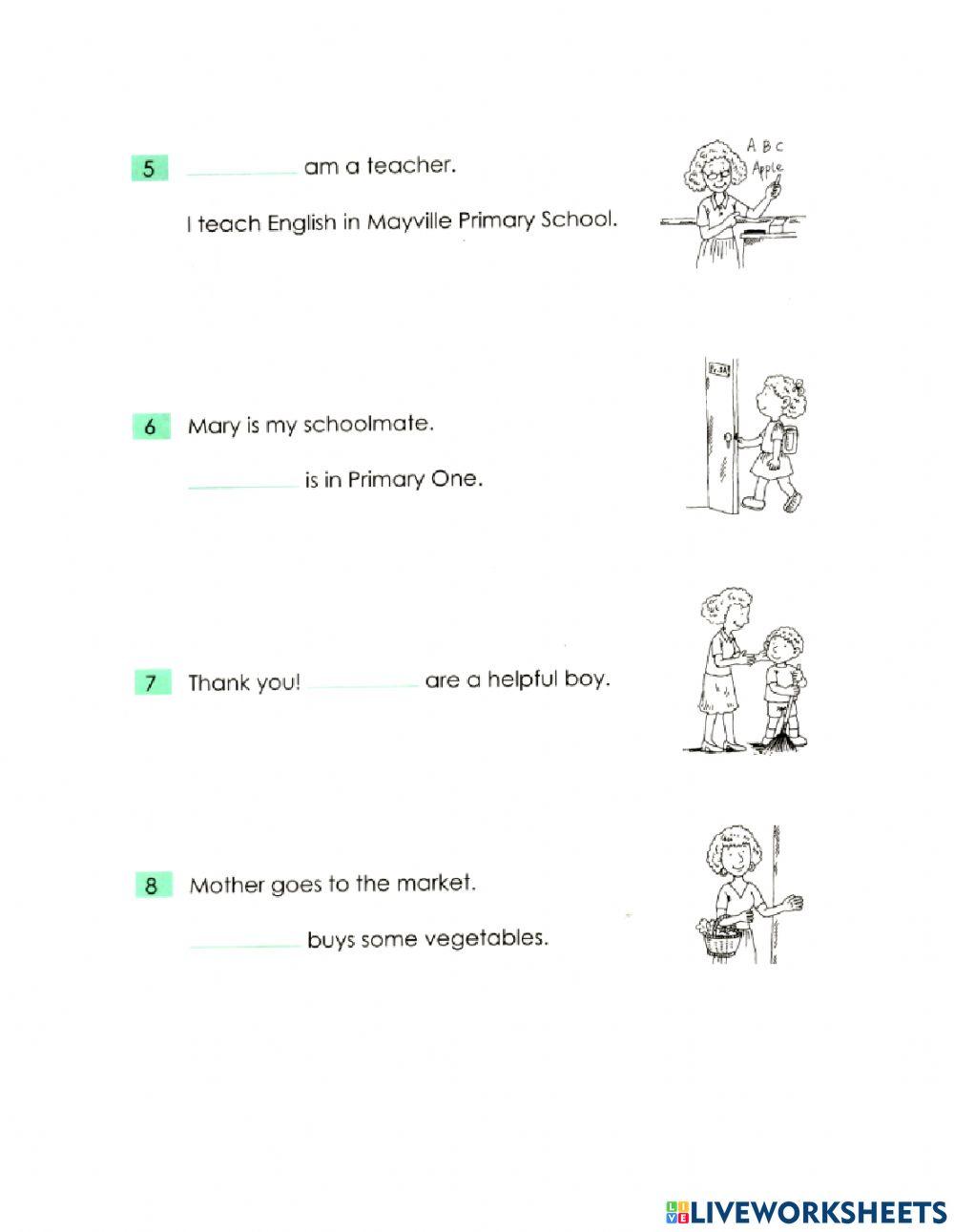 Is-am-are building simple sentences worksheet | Live Worksheets