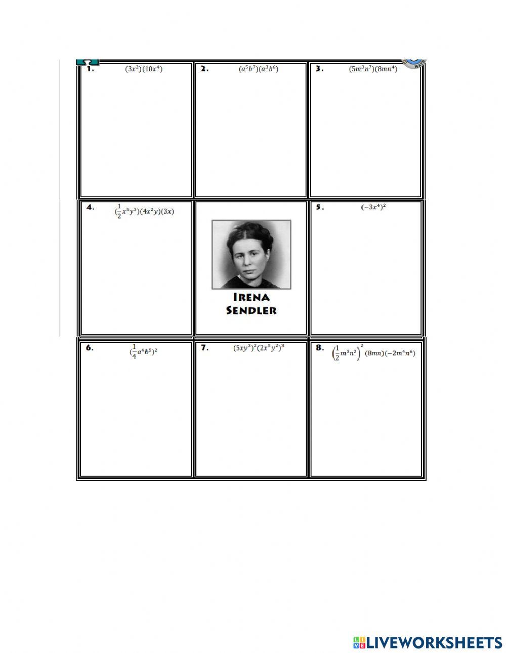 Multiplying Binomials Raised to Powers worksheet | Live Worksheets