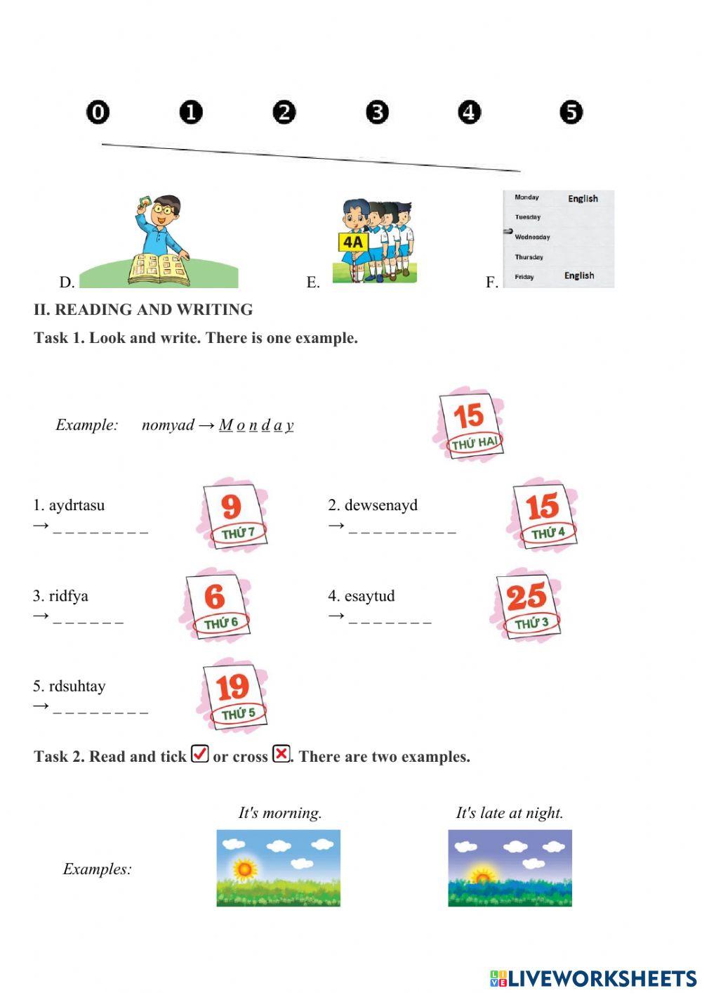 Test 4 interactive worksheet for GRADE 4 | Live Worksheets