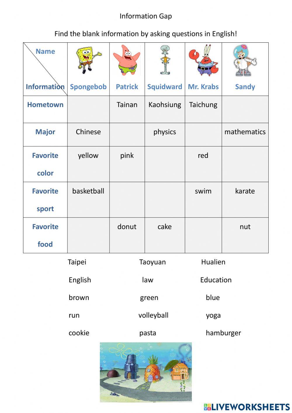 english worksheet修改版 | 楊凱全 YANG | Live Worksheets