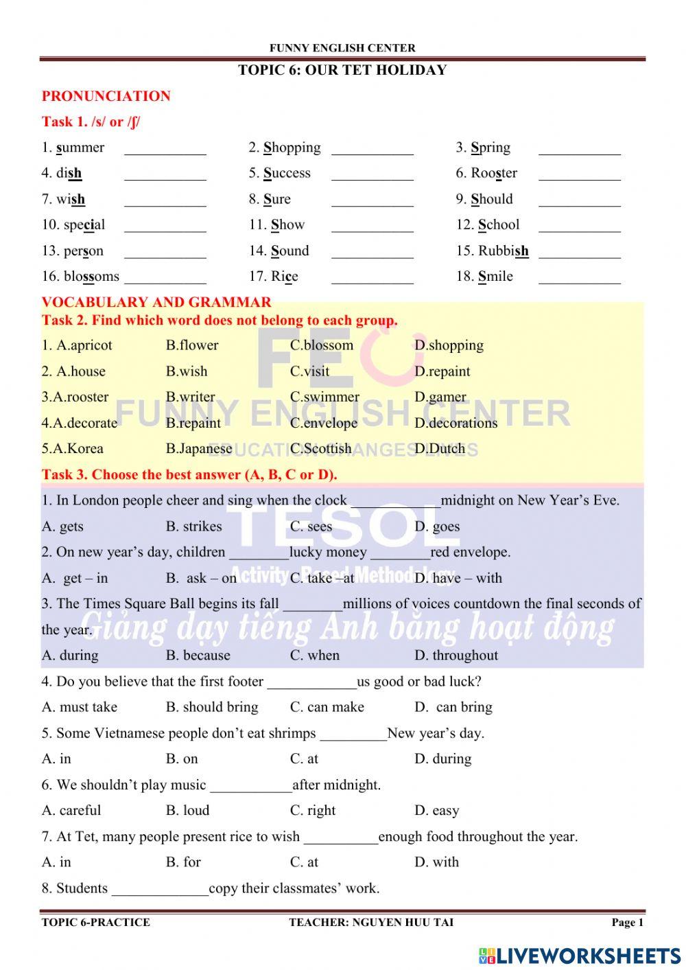 E.6-topic 6-practice worksheet | Live Worksheets