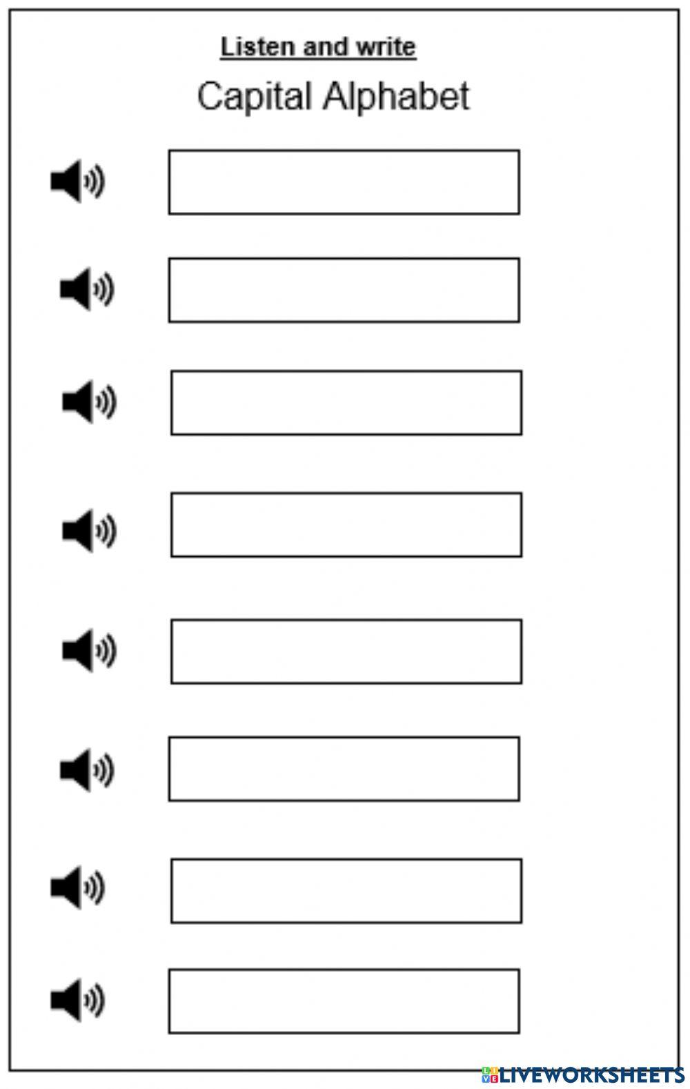 Letter recognition interactive exercise | Live Worksheets