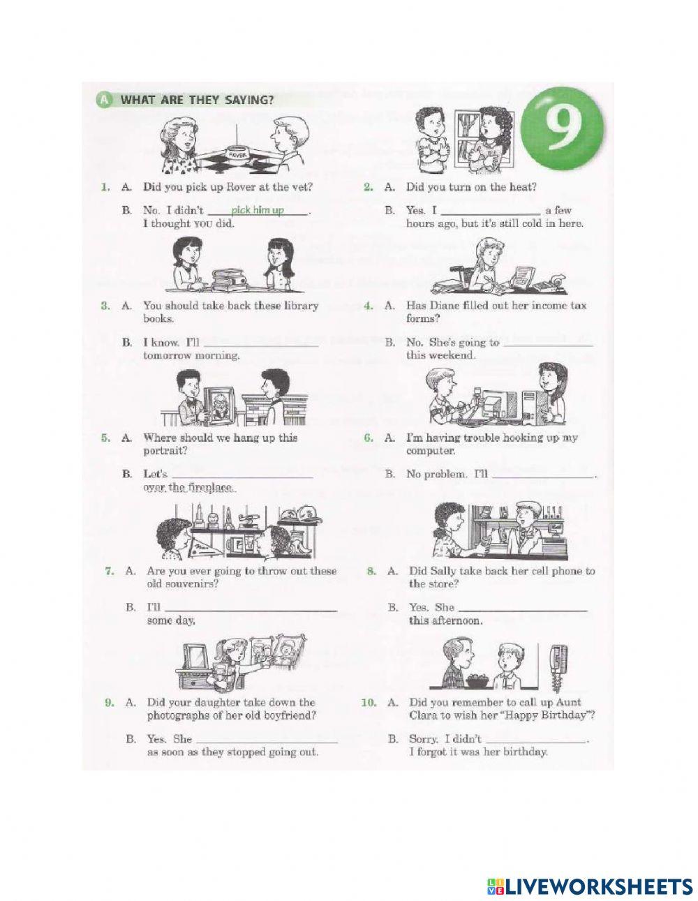 Separable phras… | Free Interactive Worksheets | 1701204