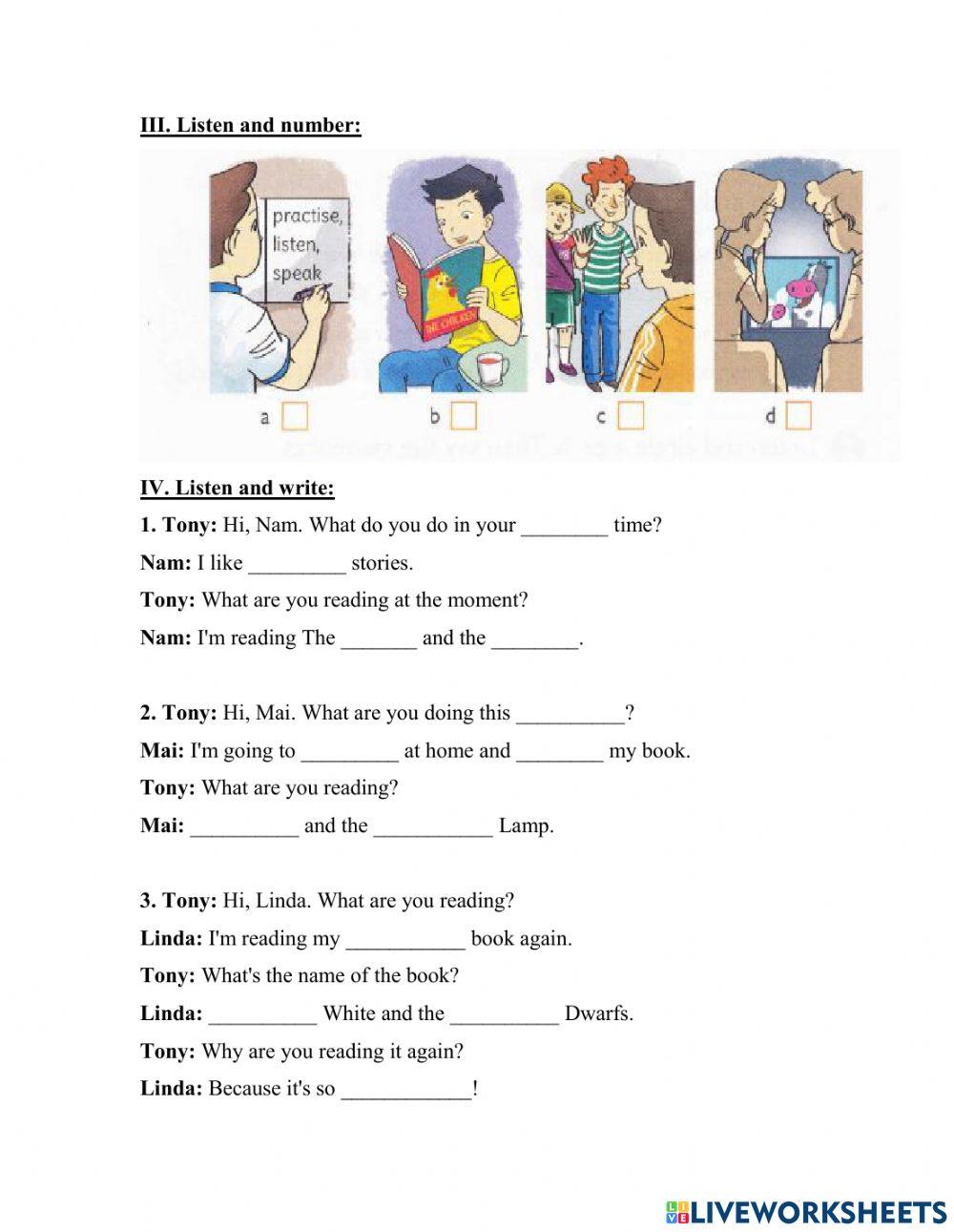 Test 11 online activity | Live Worksheets