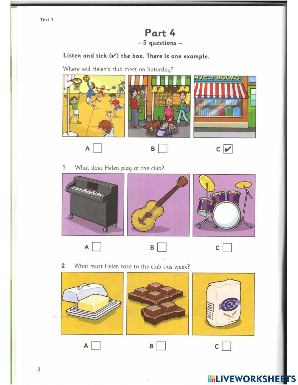 FLYERS 1 - TEST… | Free Interactive Worksheets | 4169293