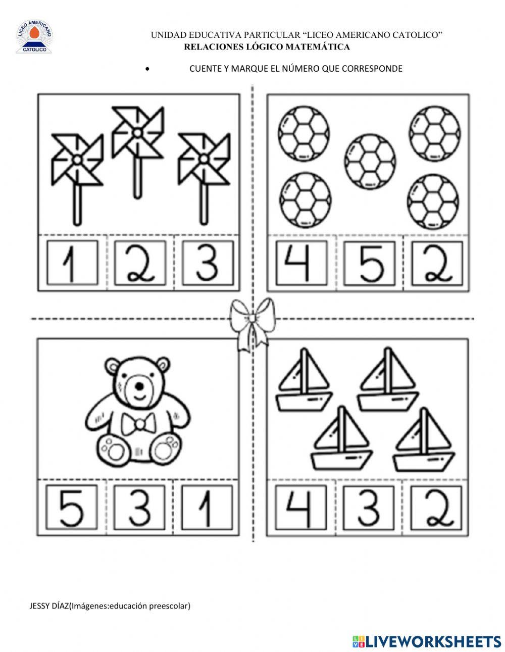 Conteo de elementos activity | Live Worksheets