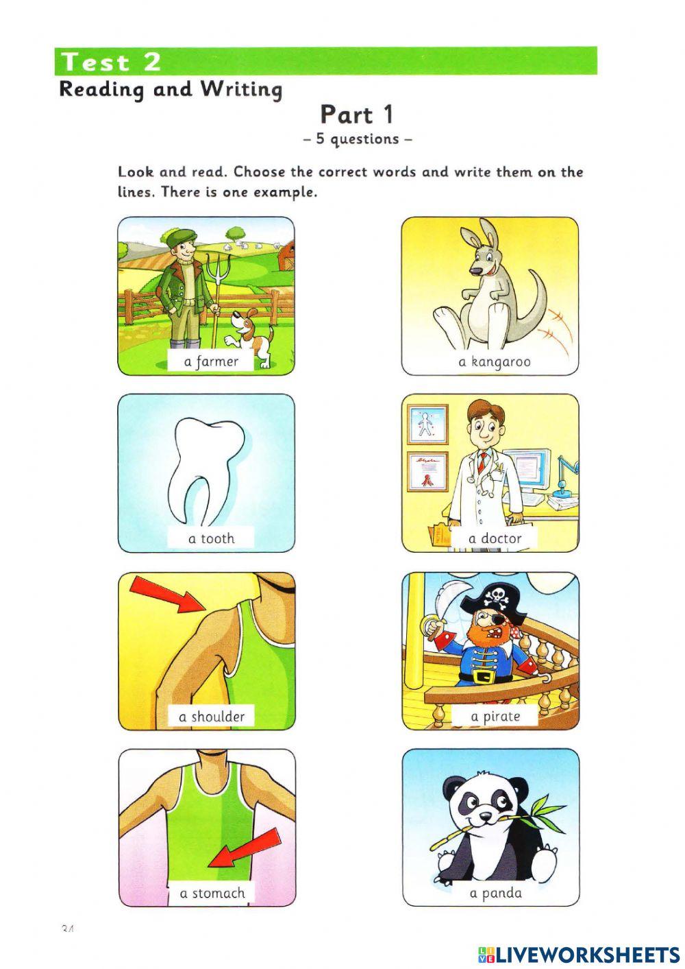 MOVERS 2 - TEST… | Free Interactive Worksheets | 4083594