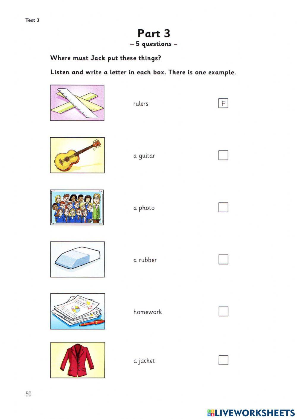 MOVERS 2 - TEST… | Free Interactive Worksheets | 4180328