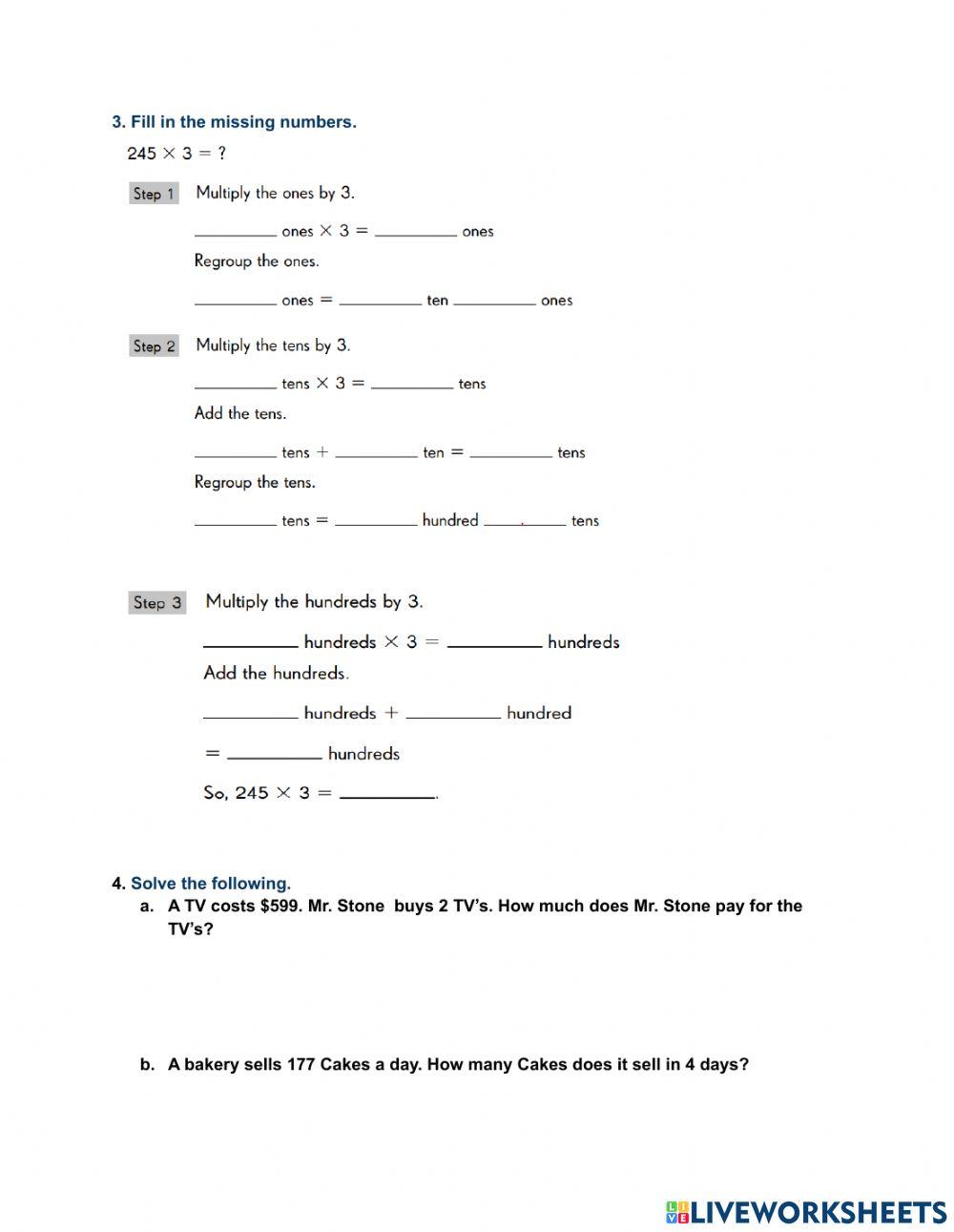 Math Assessment Unit 2 week 5 worksheet | Live Worksheets