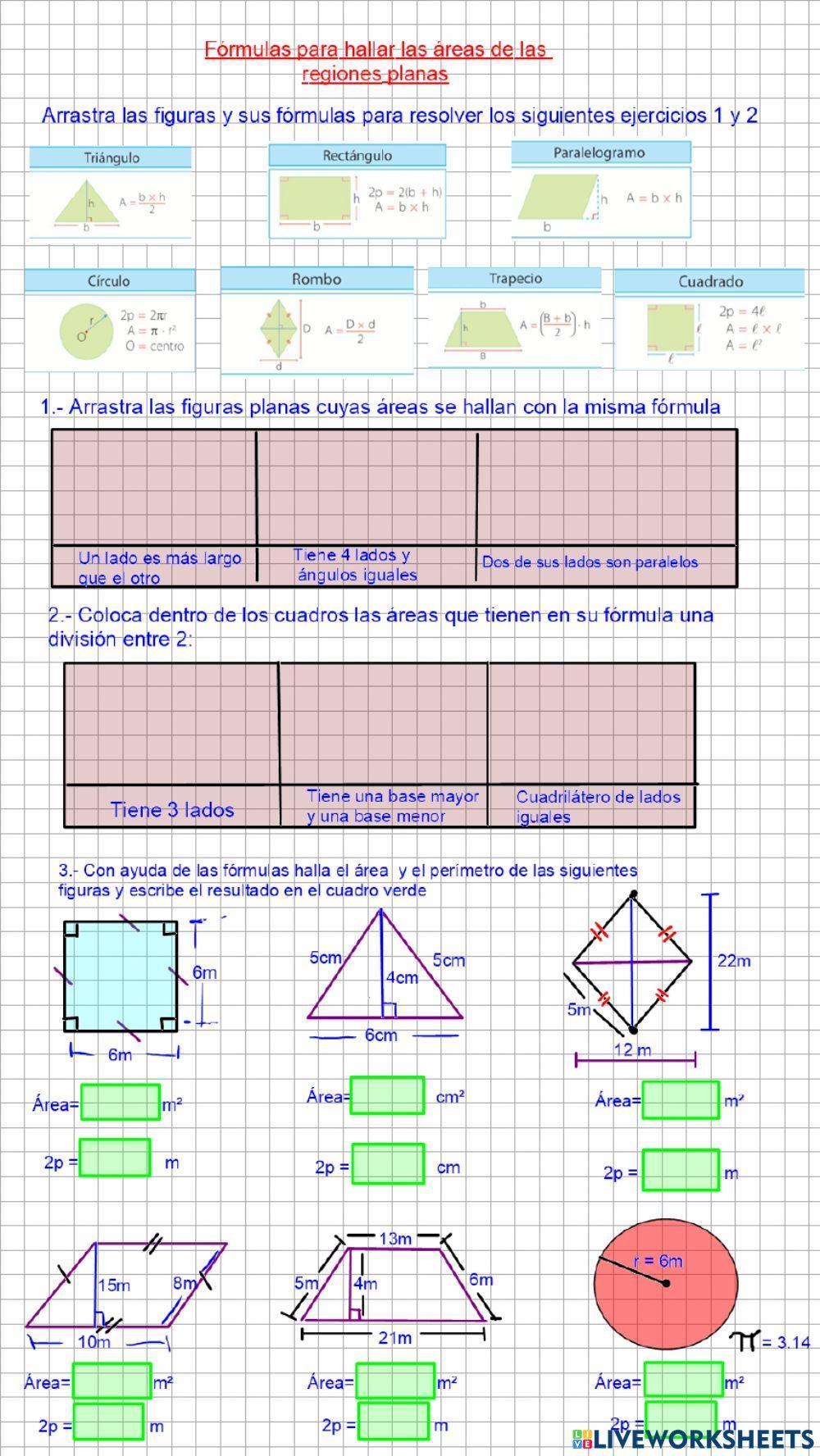 Practicamos las áreas de figuras planas 0221