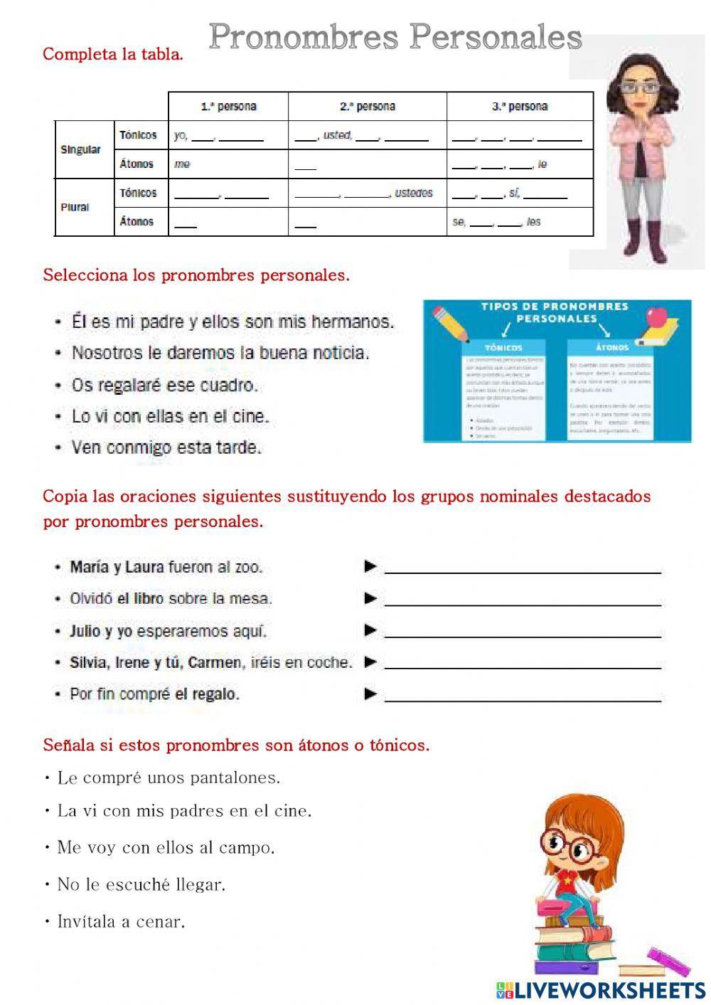 Ejercicios De Pronombres Personales Como Ganar Masa