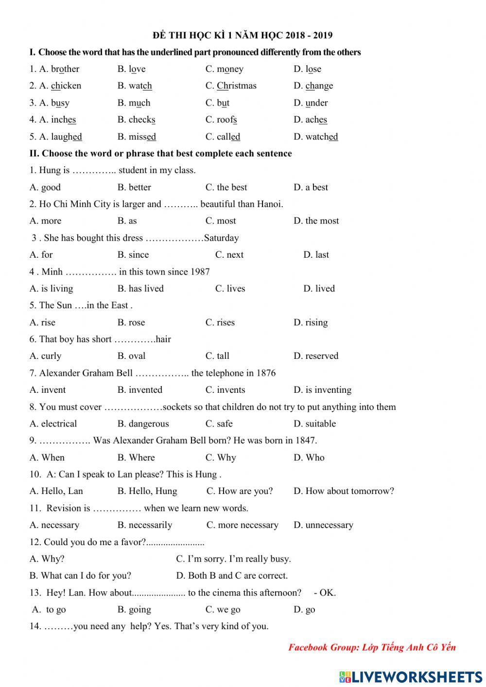 Y8 Final term 1 worksheet | Live Worksheets