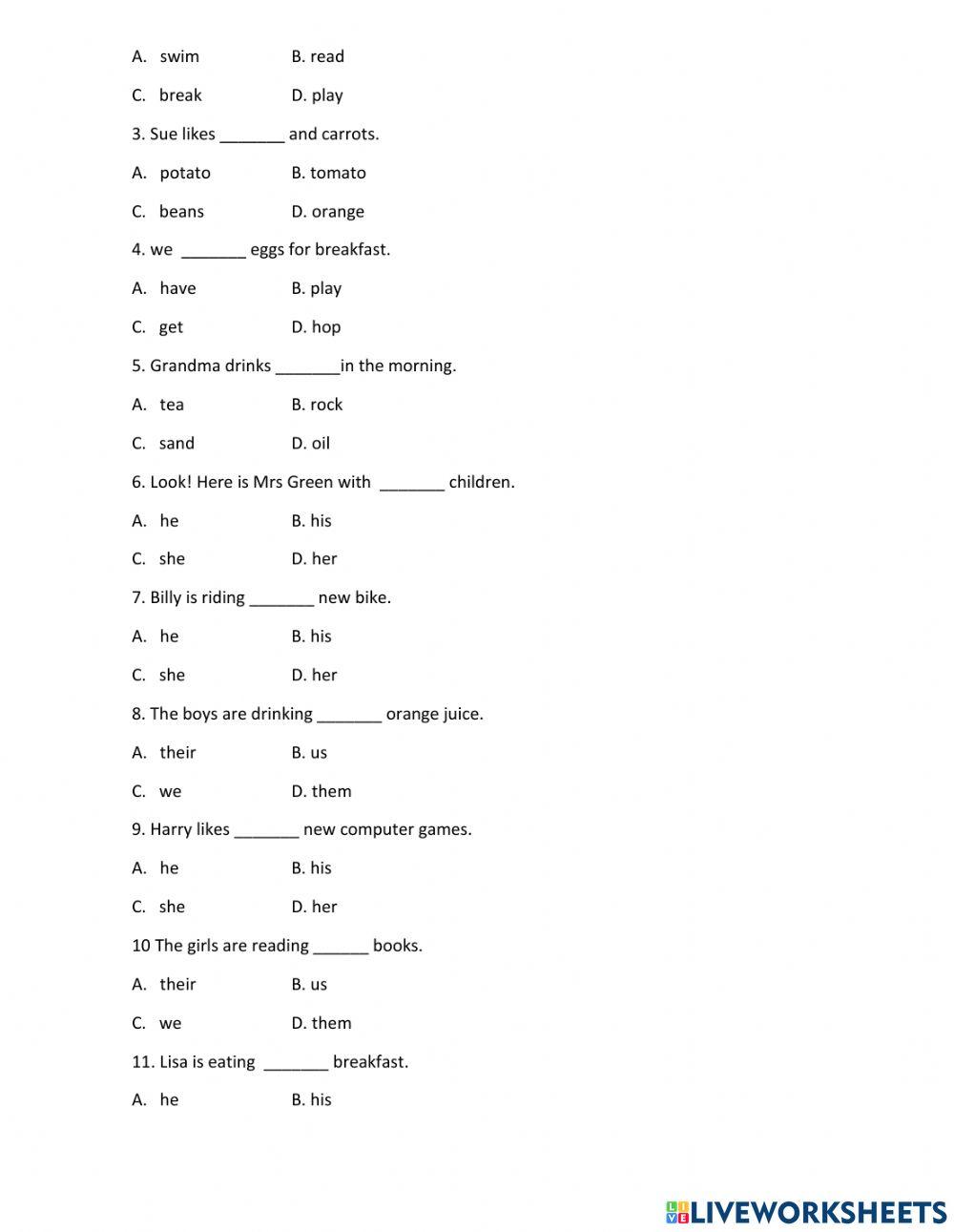EW2 TEST online exercise for | Live Worksheets