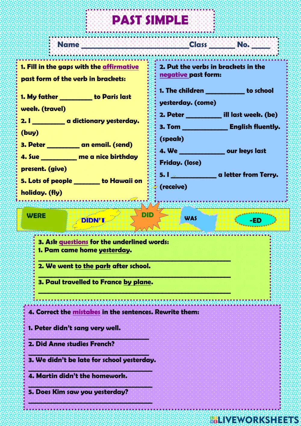 Waranit Past Simple 5255901 LiveWorksheets waranit-past-simple-5255901-liveworksheets