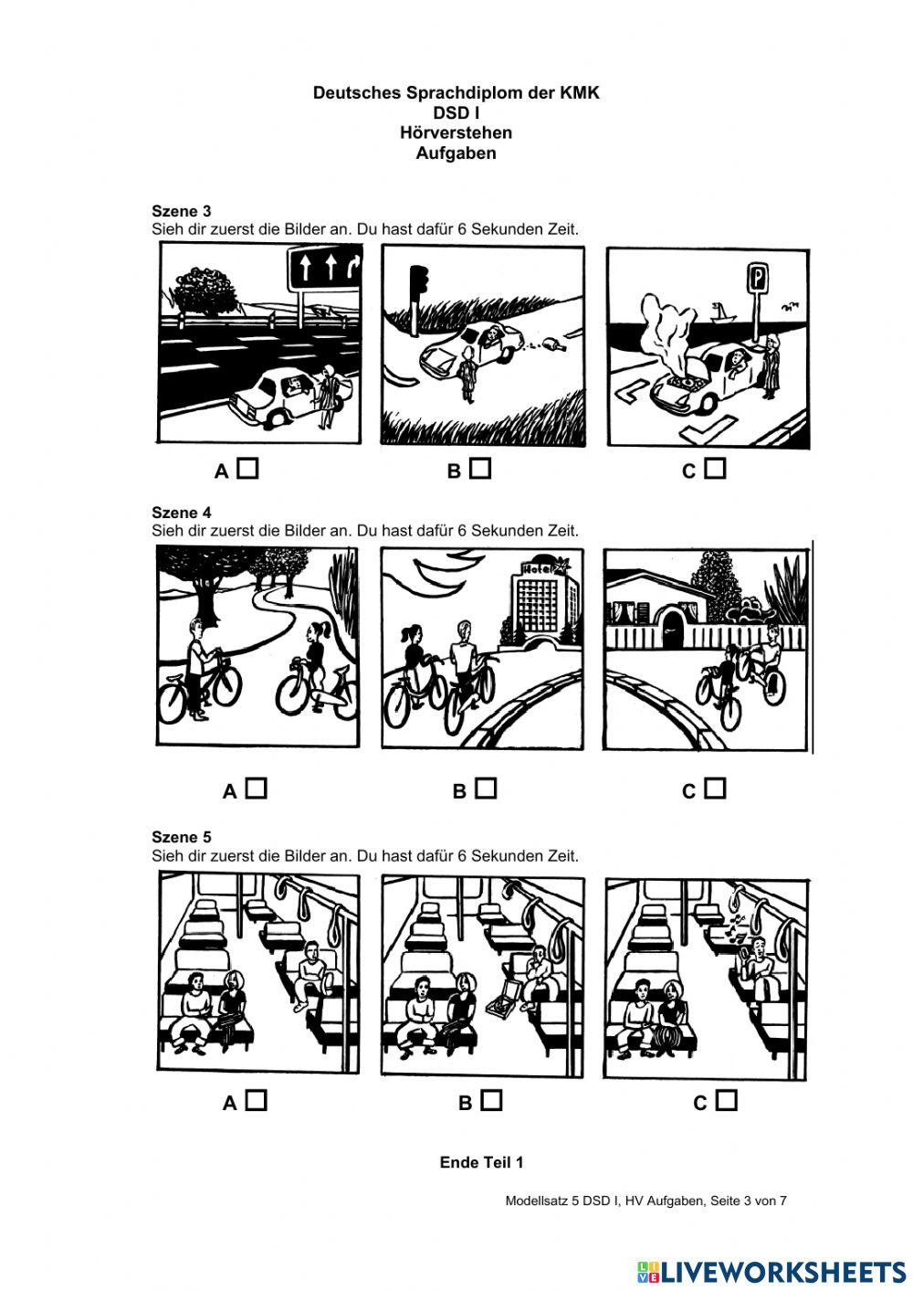 DSD 1 - Modellsatz 5 HV online exercise for | Live Worksheets