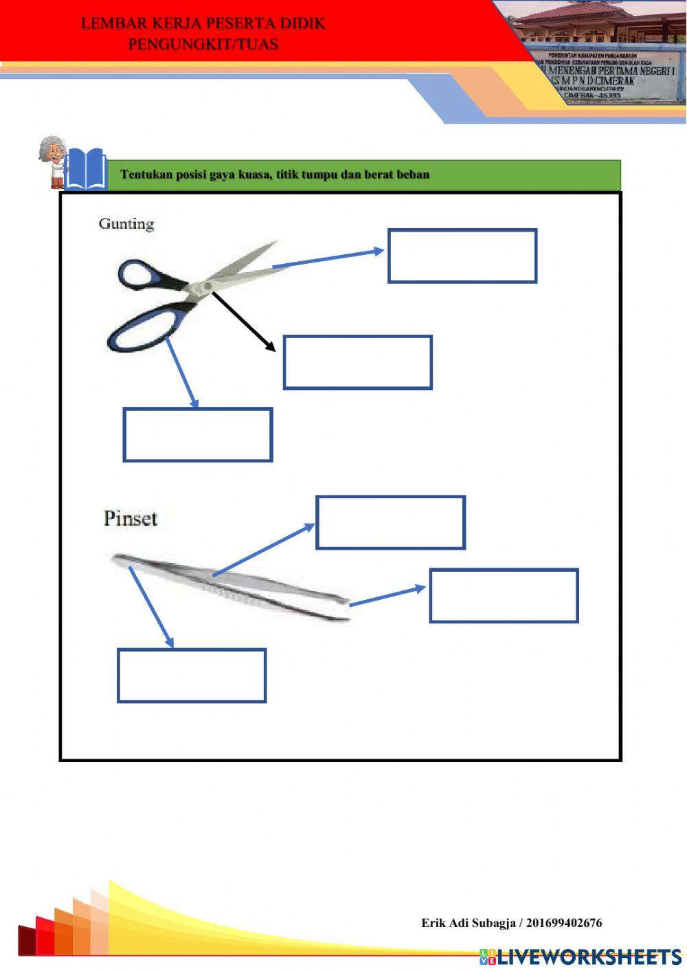 Jenis-Jenis Tuas-Pengungkit worksheet | Live Worksheets